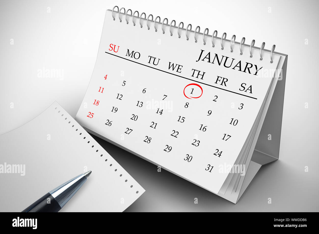 Composite image of january on calendar against white background with ...