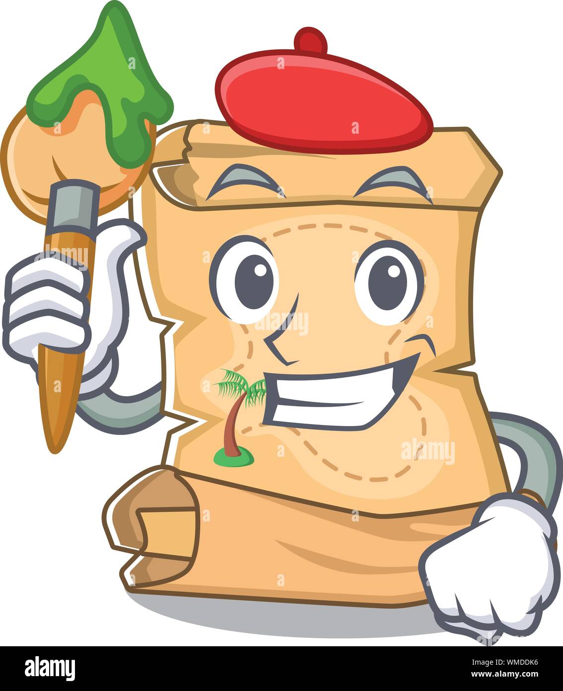 Artist treasure map in the character shape Stock Vector Image & Art - Alamy