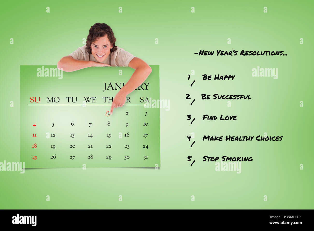 Smiling male calendar hi-res stock photography and images - Alamy