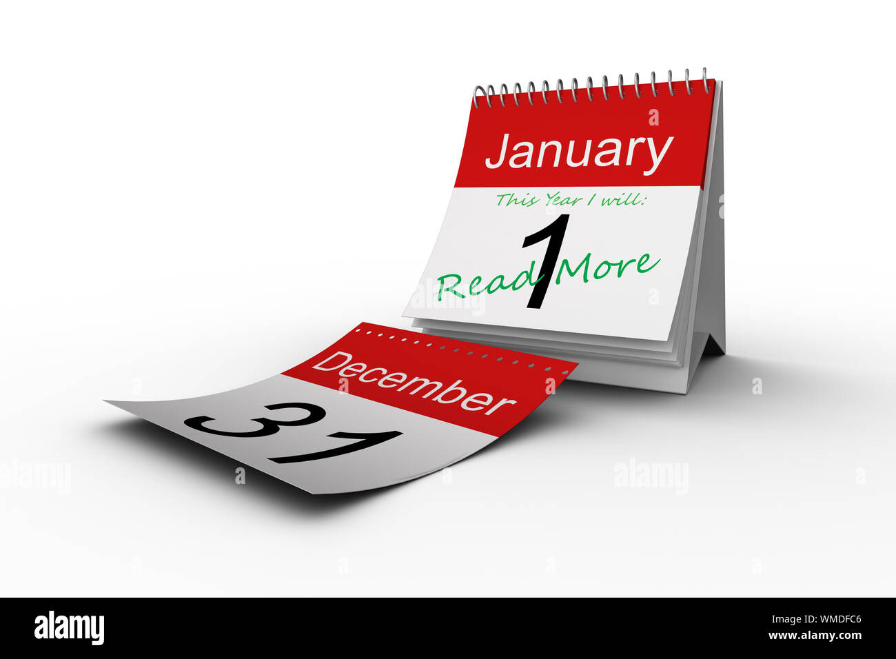This year I will against december page falling from calendar Stock ...