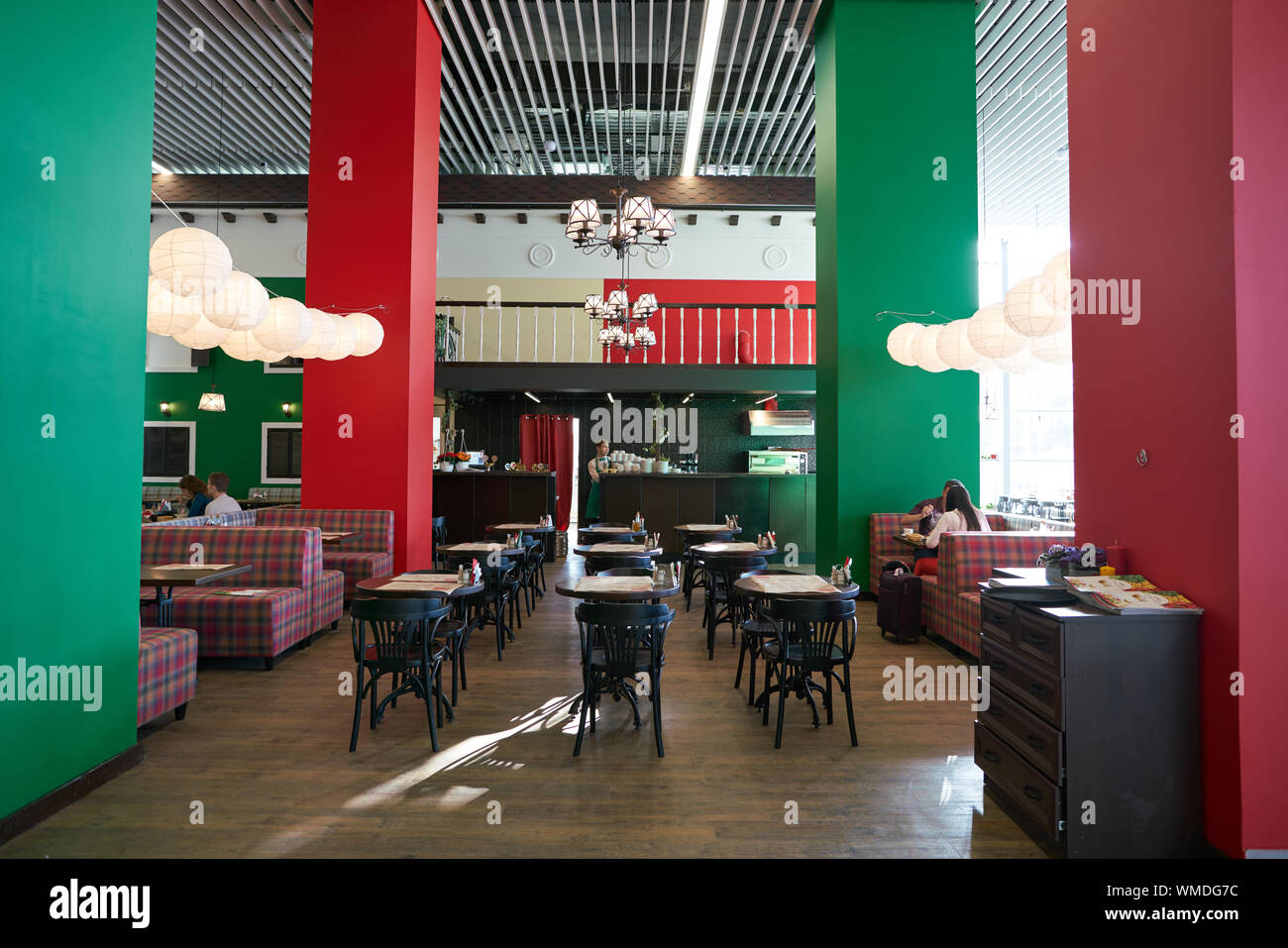 KALININGRAD, RUSSIA - CIRCA MAY, 2018: Italiano restaurant in Khrabrovo ...