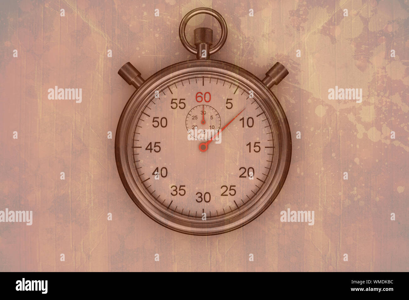 timing stopwatch against brown paint splashed surface Stock Photo - Alamy