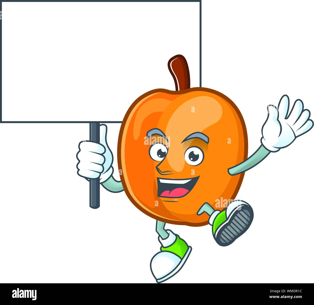 Bring board apricot cartoon character for nutritious maskot Stock ...
