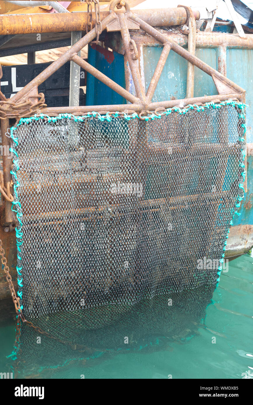 fishing equipment on a local fishing trawler Stock Photo - Alamy