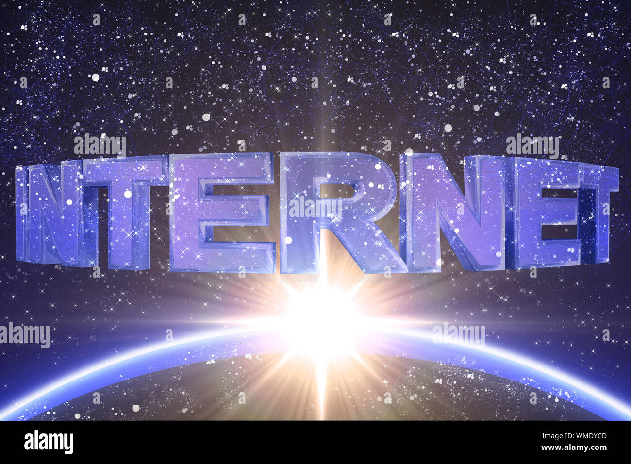 Big internet word, symbol and space background Stock Photo - Alamy
