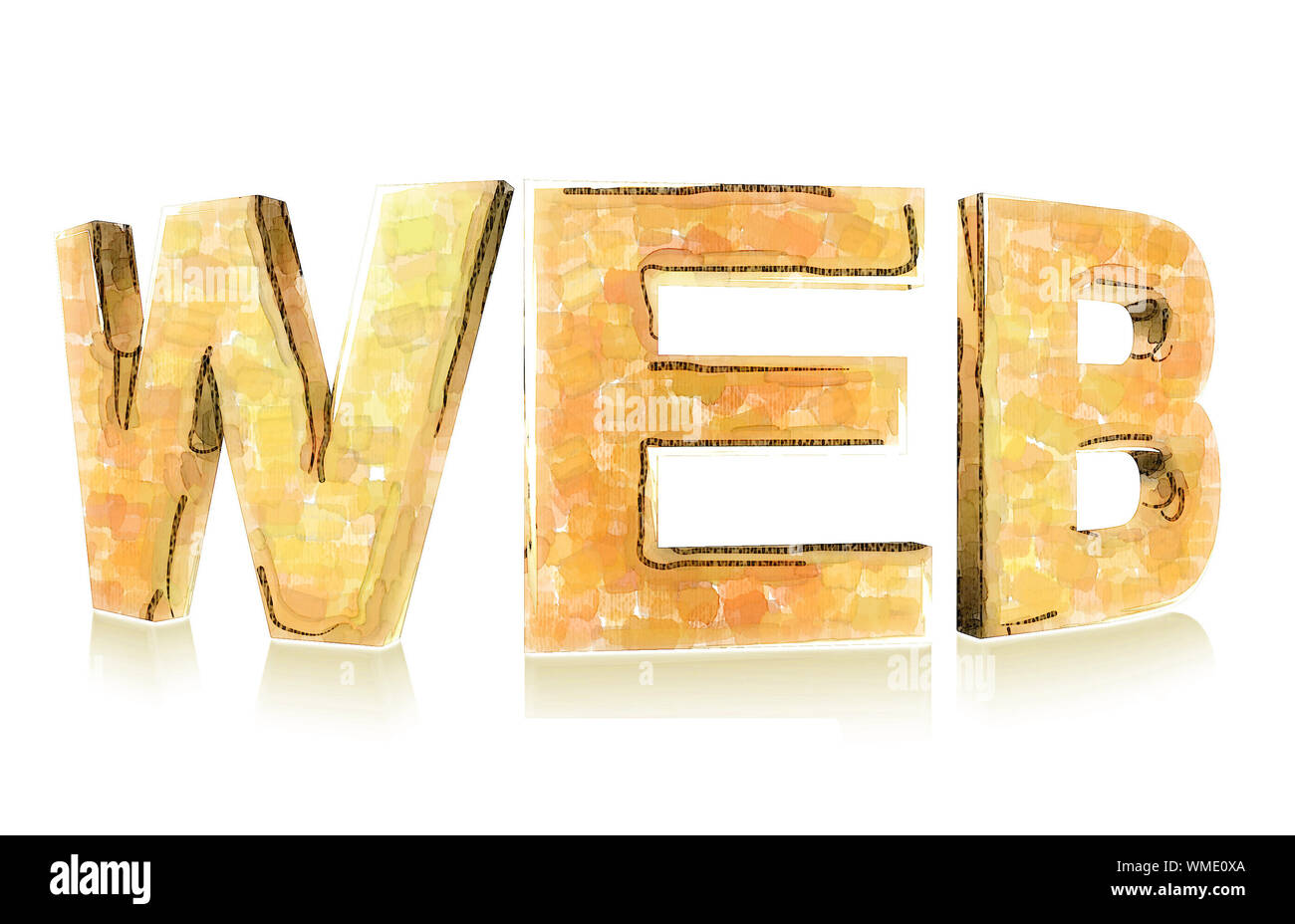 Abstract web word, internet symbol on white background Stock Photo - Alamy