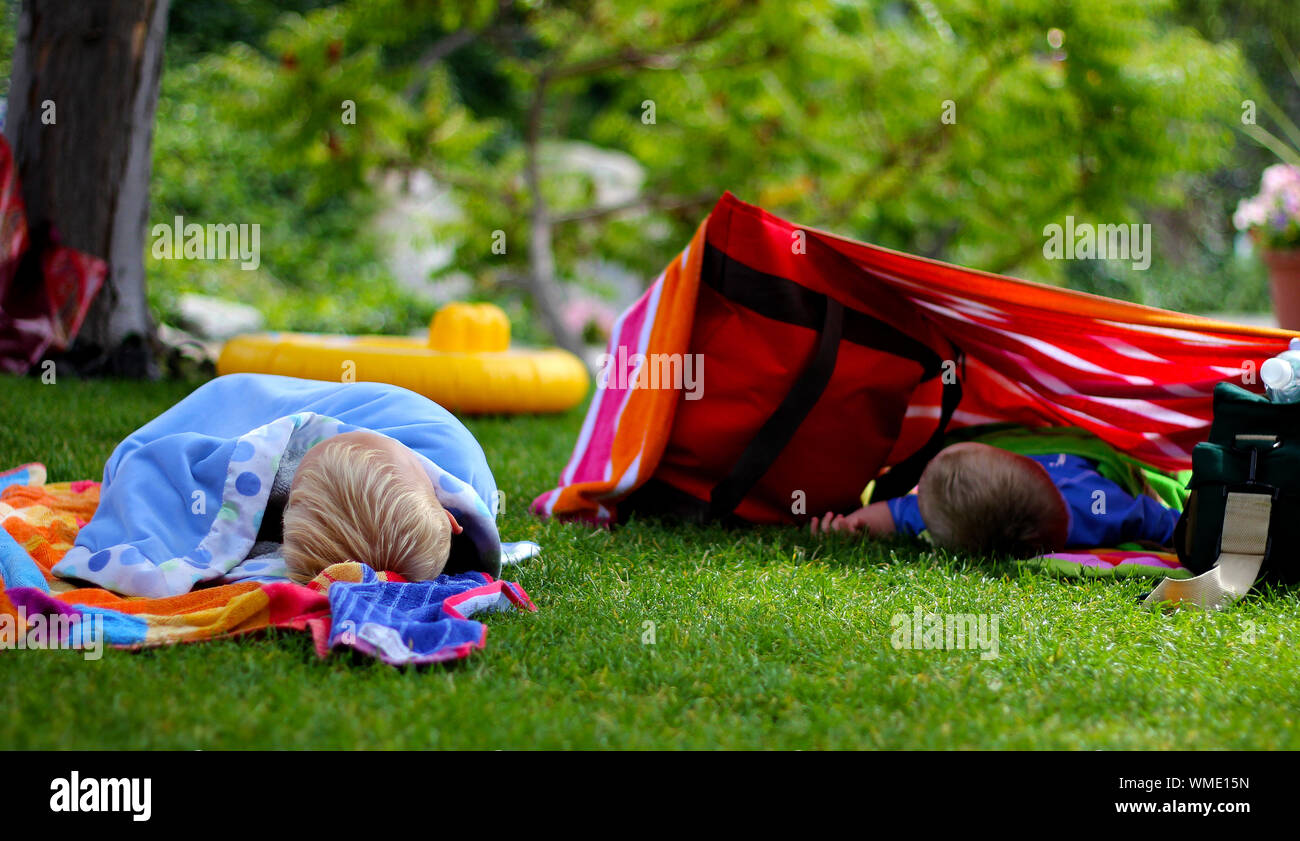 Age tent sleeping hi-res stock photography and images - Alamy