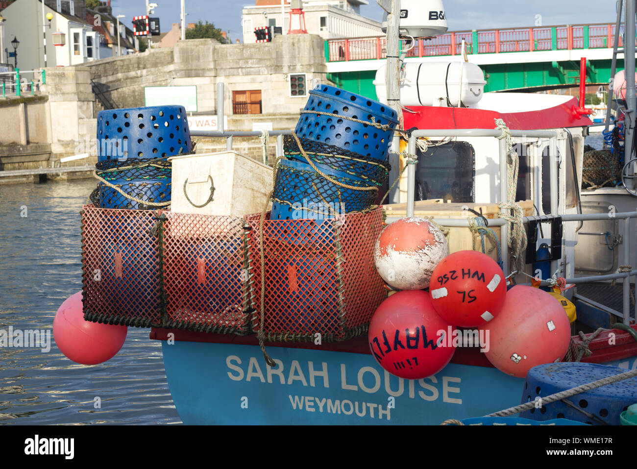 fishing equipment on a local fishing trawler Stock Photo - Alamy