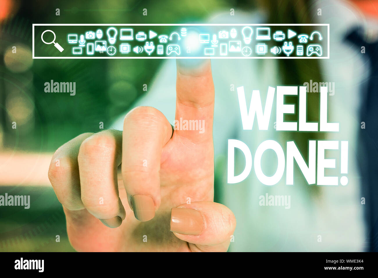 Text sign showing Well Done. Business photo text used praising ...