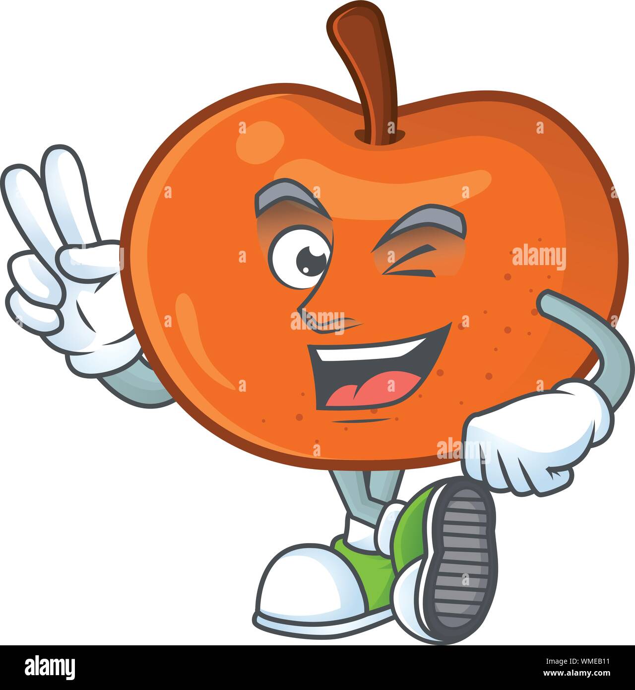 Tangerine in hand isolated Stock Vector Images - Alamy