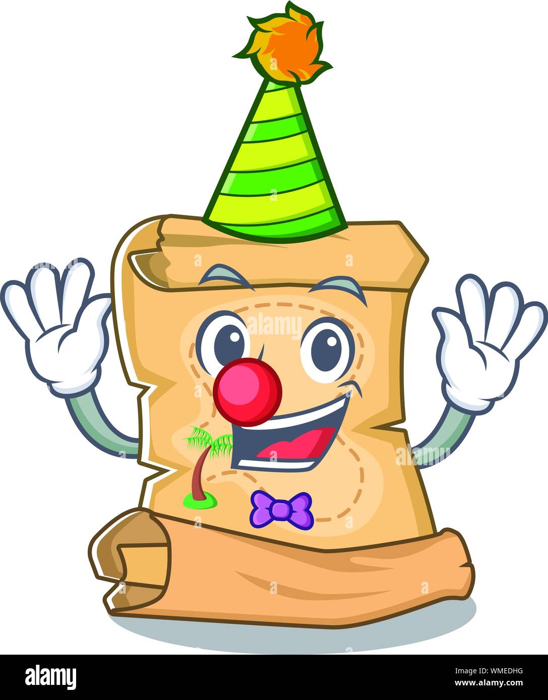 Clown treasure map isolated with the cartoon Stock Vector Image & Art ...