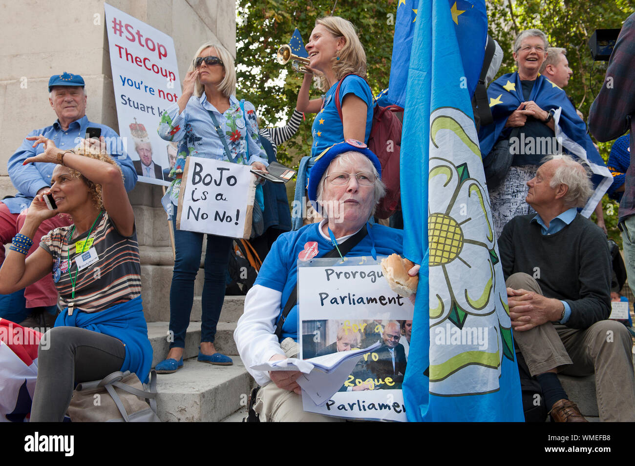 Stop The Coup - Demonstration Outside Parliament Stock Photo - Alamy