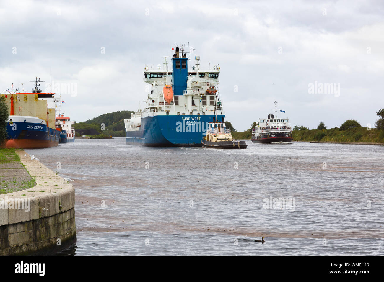 The chemical and oil products tanker Fure West navigating the ...