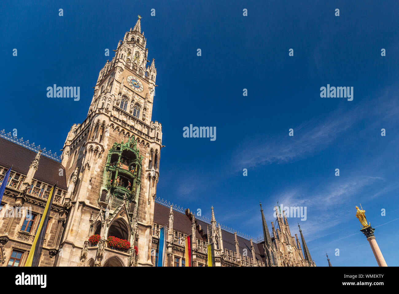 The medieval town hall at Munich Marienplatz, Germany Stock Photo - Alamy
