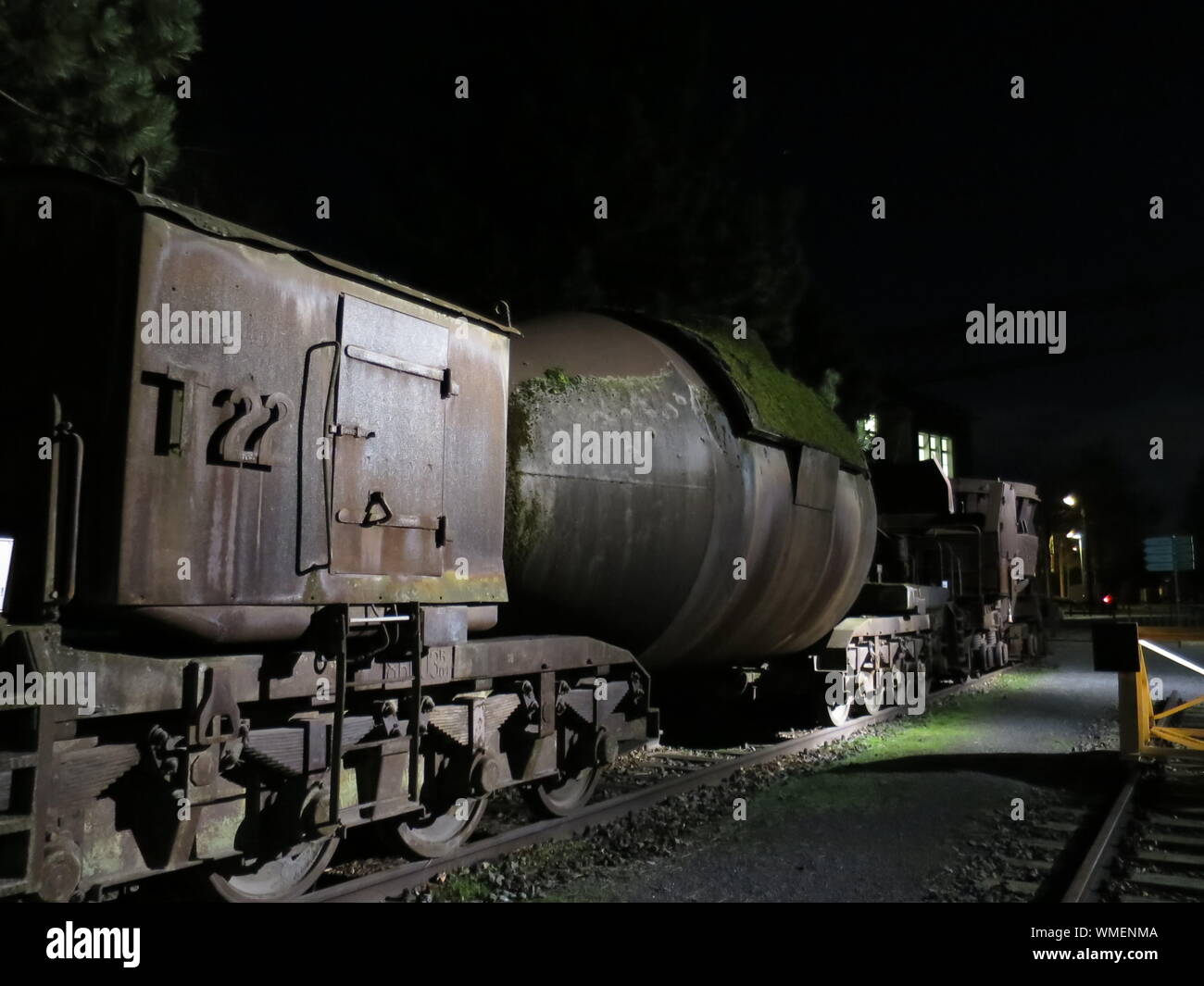 Night freight train hi-res stock photography and images - Alamy