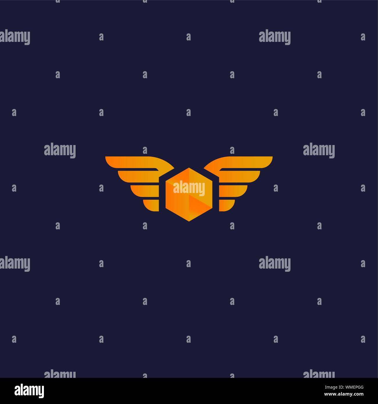 Wings logo template. Vector business icon. Corporate branding identity ...