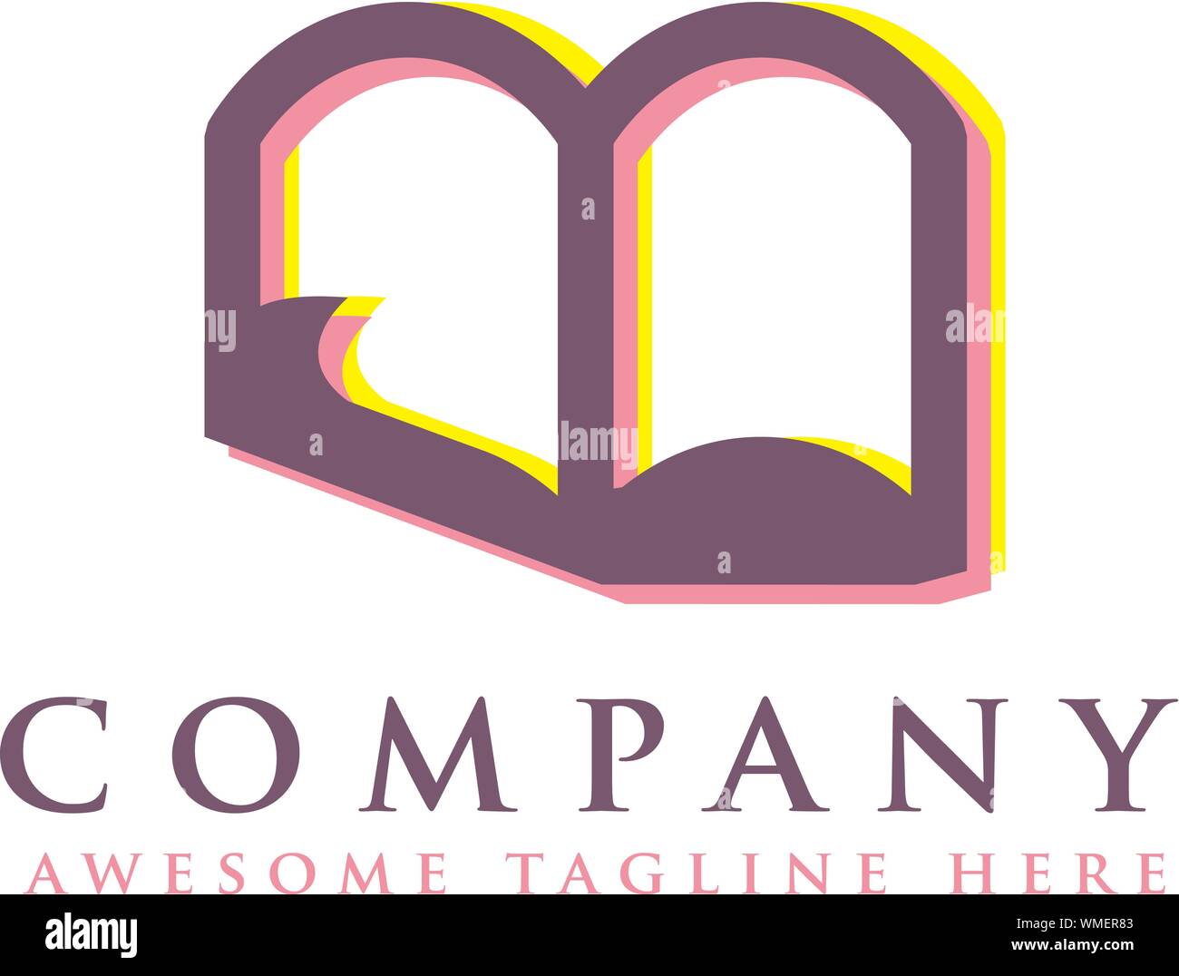 abstract Book Logo and Icon Template, design library icon Stock Vector ...