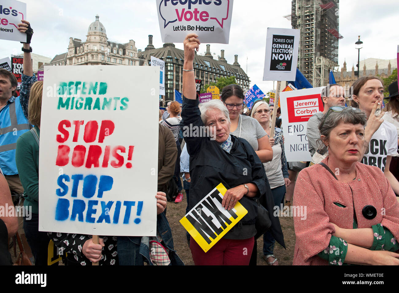 Stop The Coup - Demonstration Outside Parliament Stock Photo - Alamy