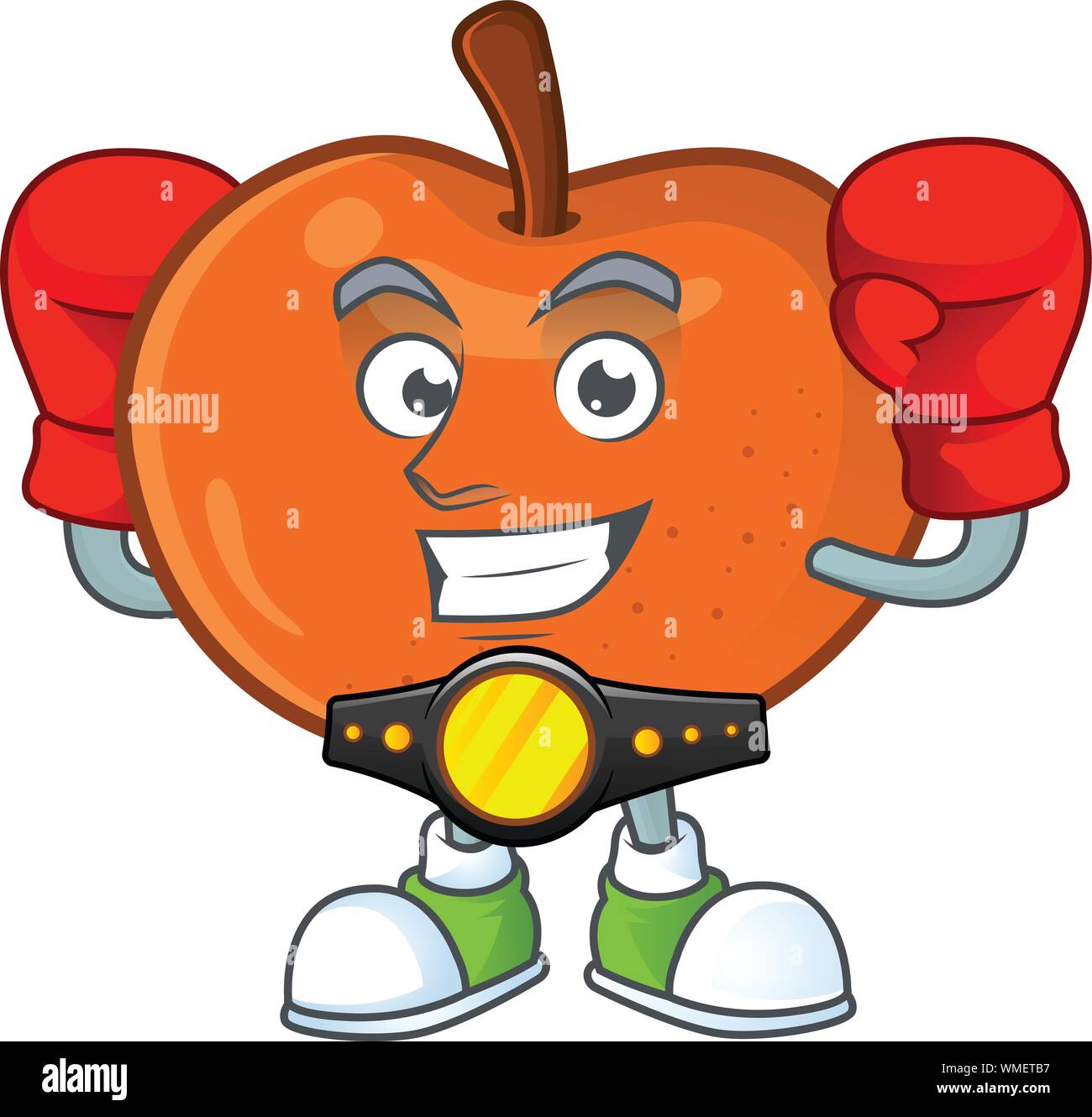 Boxing fresh tangerine juicy in cartoon character Stock Vector Image ...