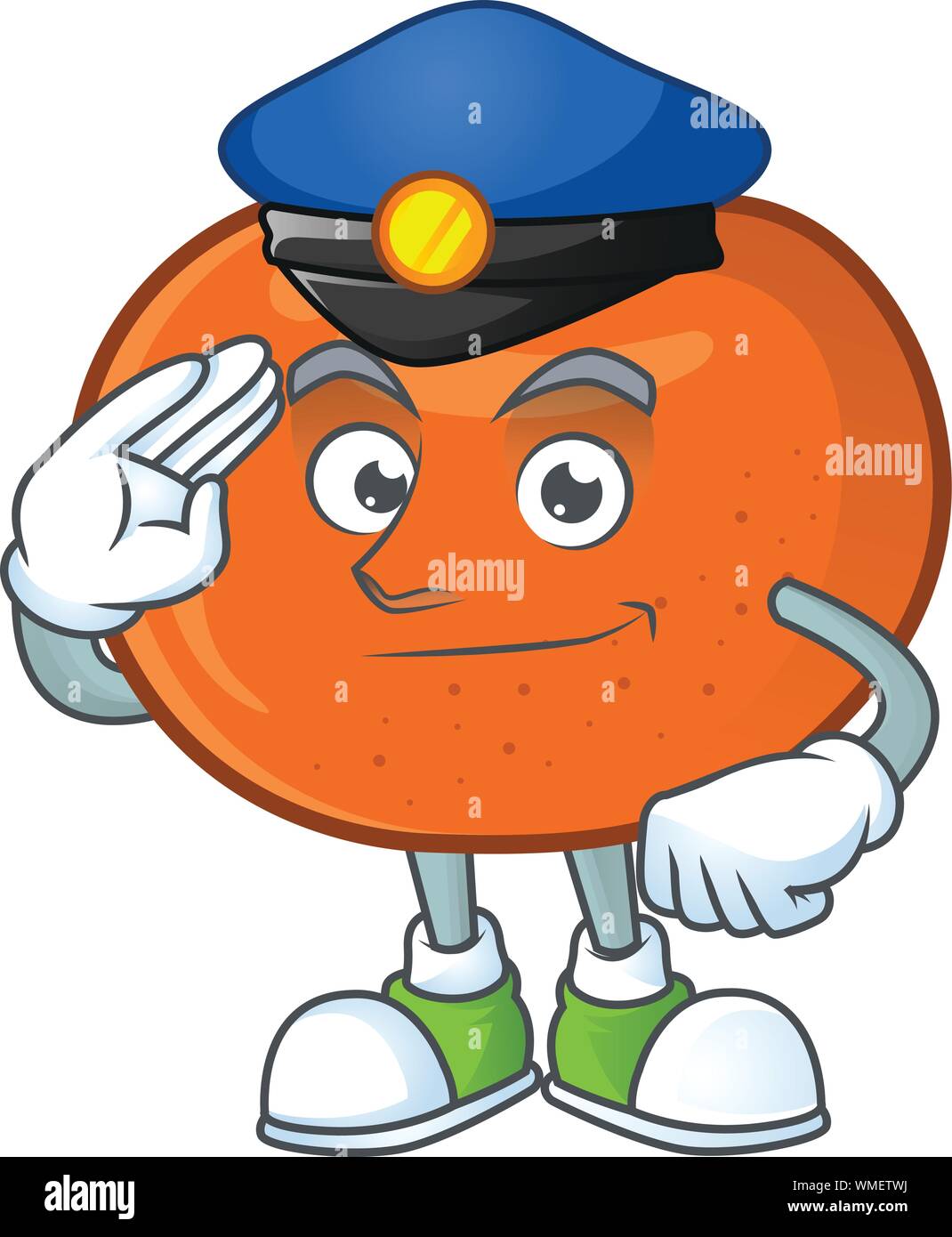 Police fresh tangerine juicy in cartoon character Stock Vector Image ...
