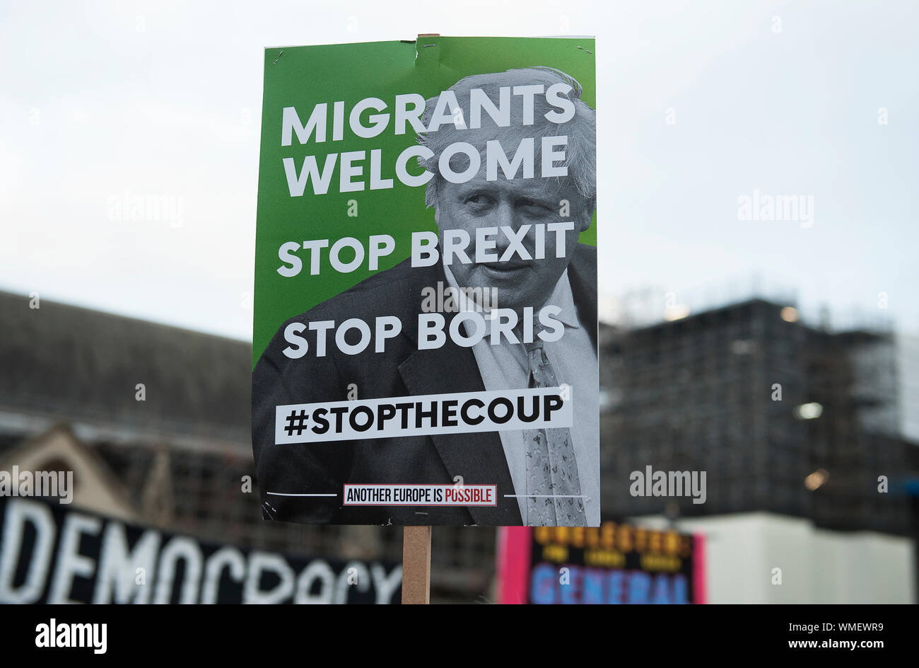 Stop The Coup - Demonstration Outside Parliament Stock Photo - Alamy