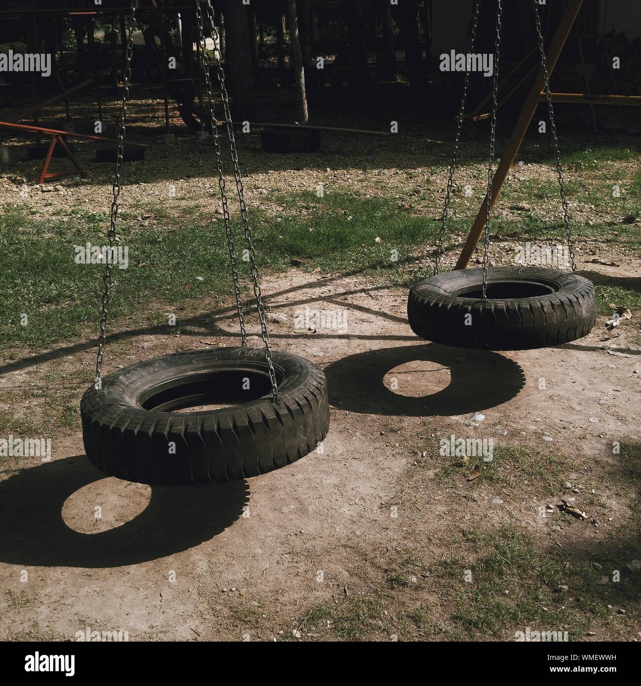 Empty tire swings hi-res stock photography and images - Alamy