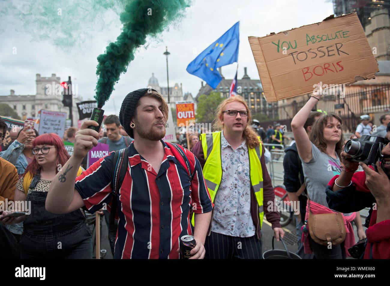 Stop The Coup - Demonstration Outside Parliament Stock Photo - Alamy
