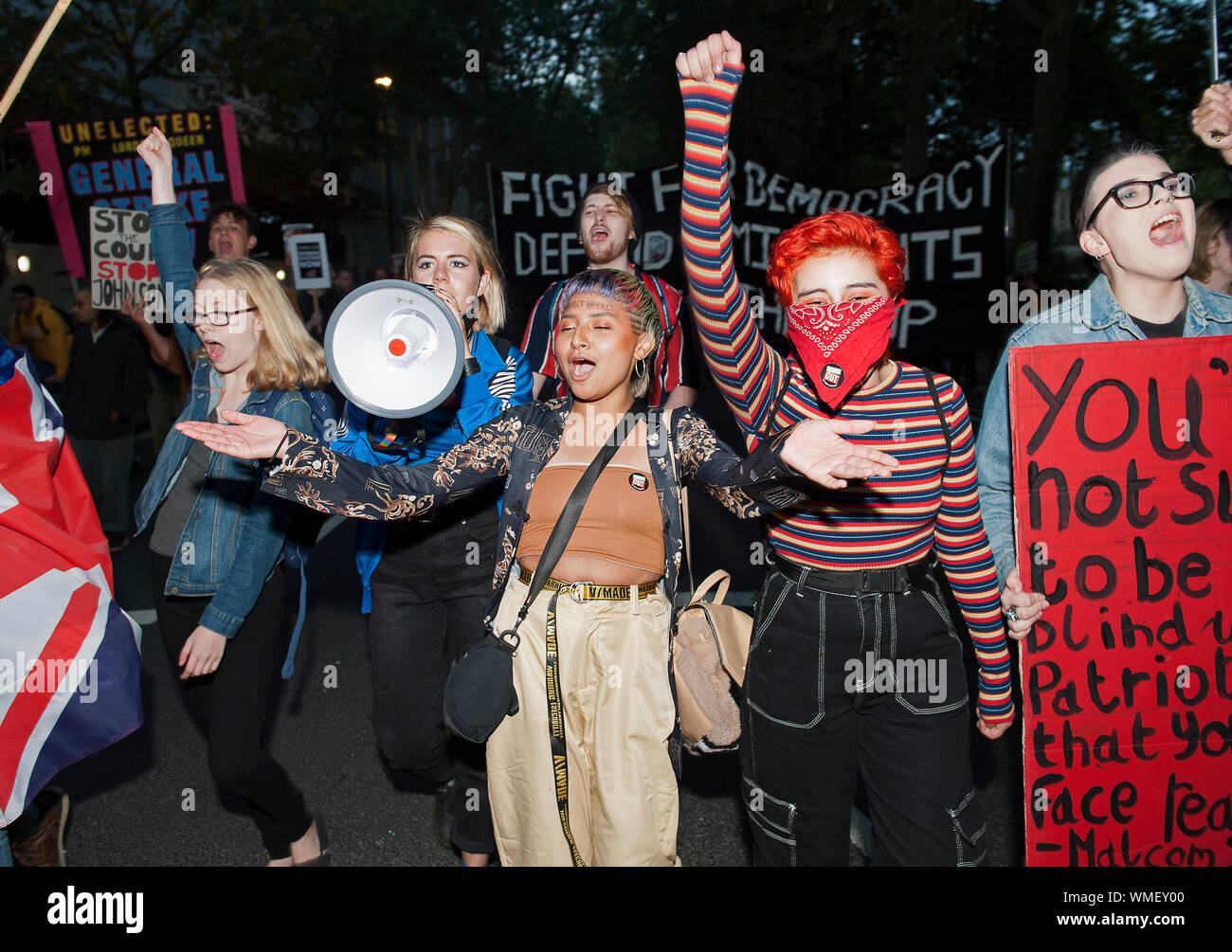 Stop The Coup - Demonstration Outside Parliament Stock Photo - Alamy