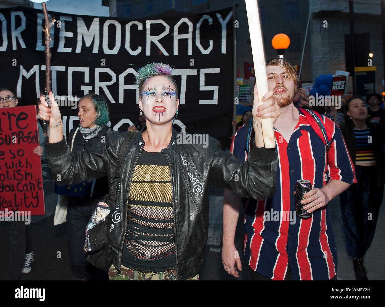 Stop The Coup - Demonstration Outside Parliament Stock Photo - Alamy