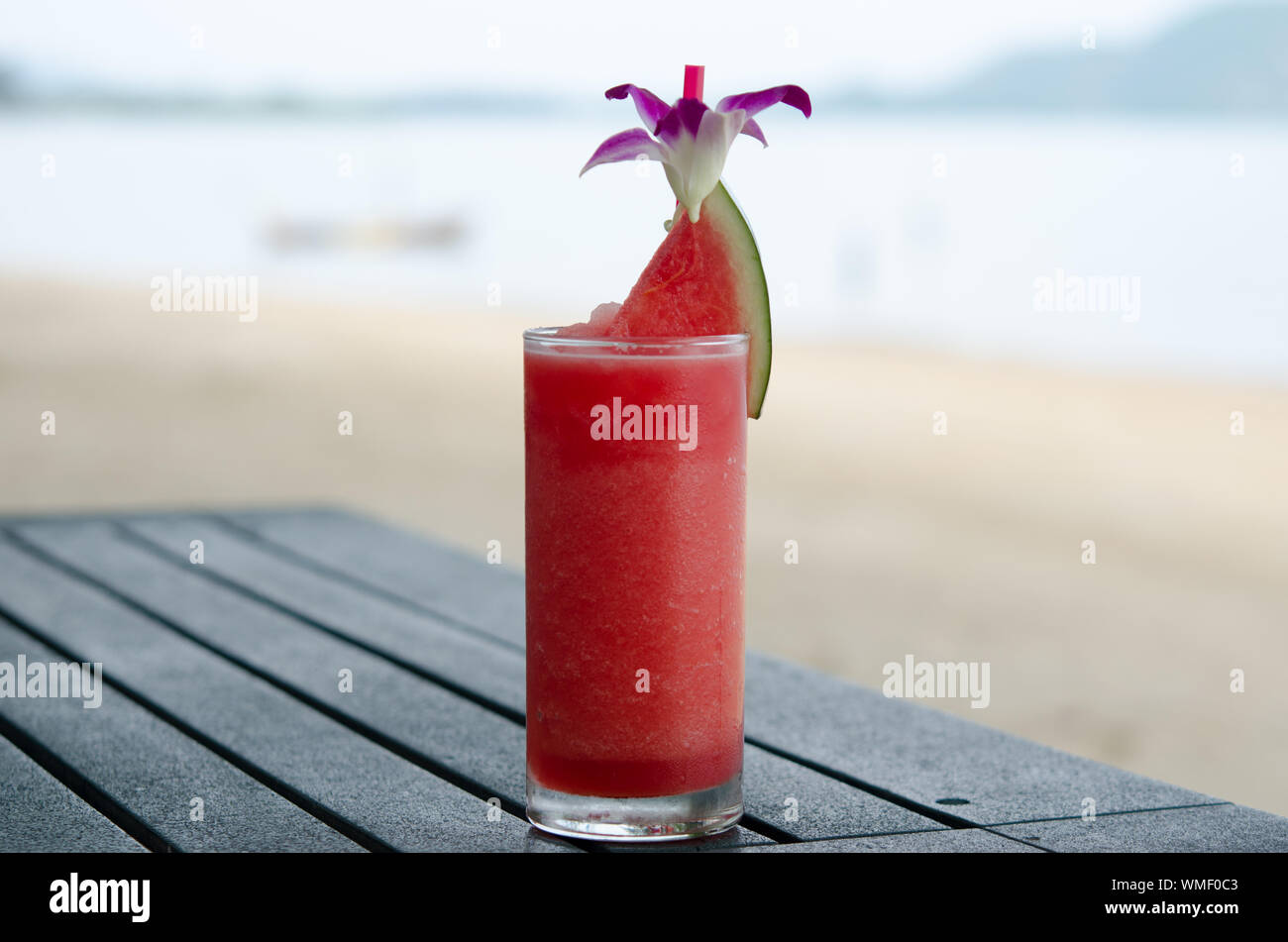 Healthy drink on beach hi-res stock photography and images - Alamy