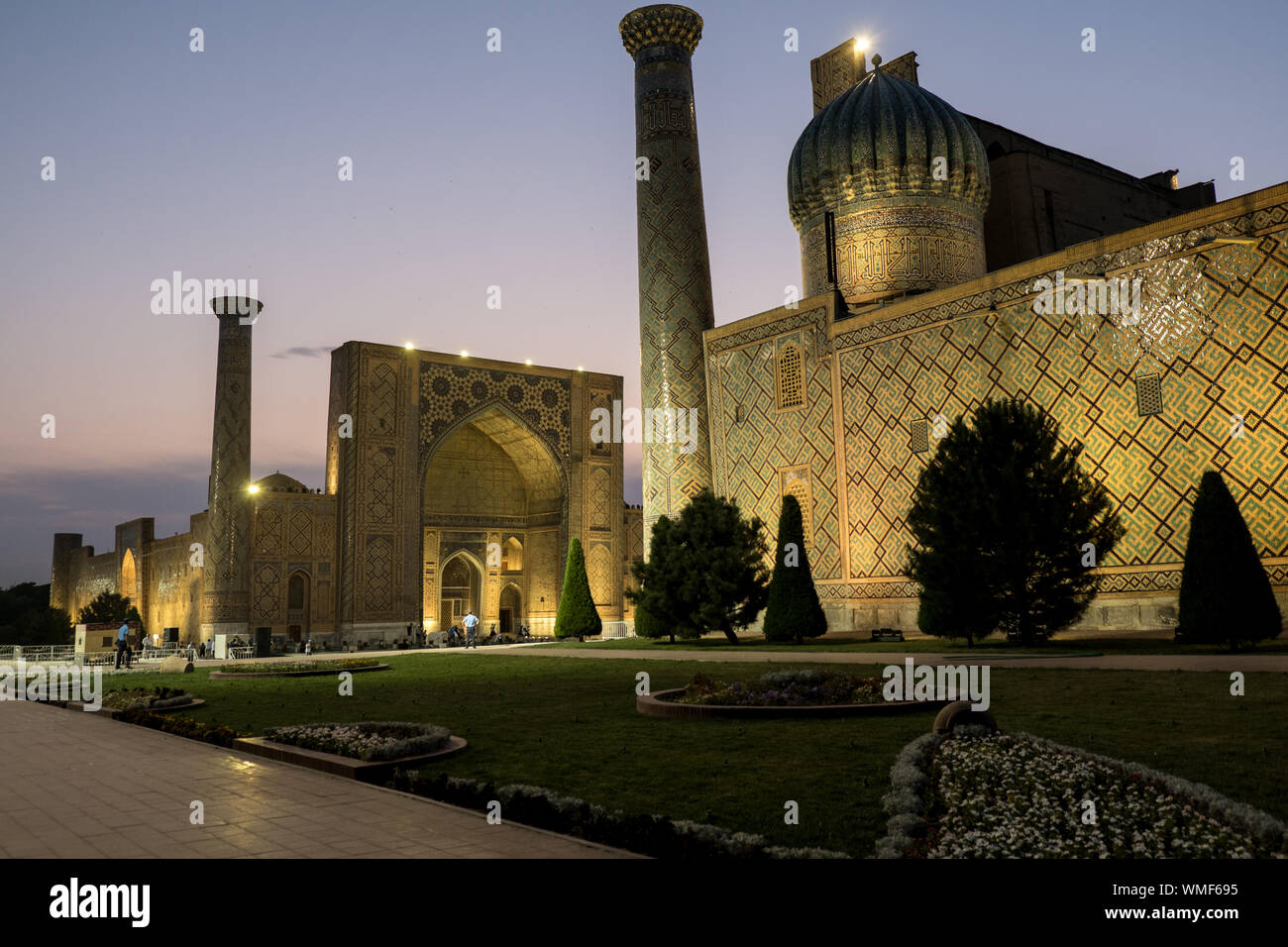 Registan complex at night Stock Photo - Alamy