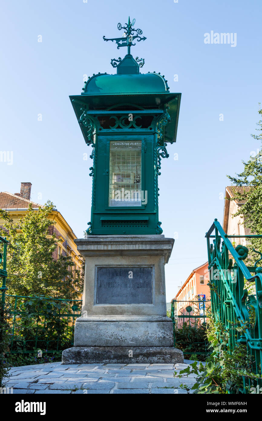 Vintage weather forecasting station weather-hut in Sopron, Hungary ...