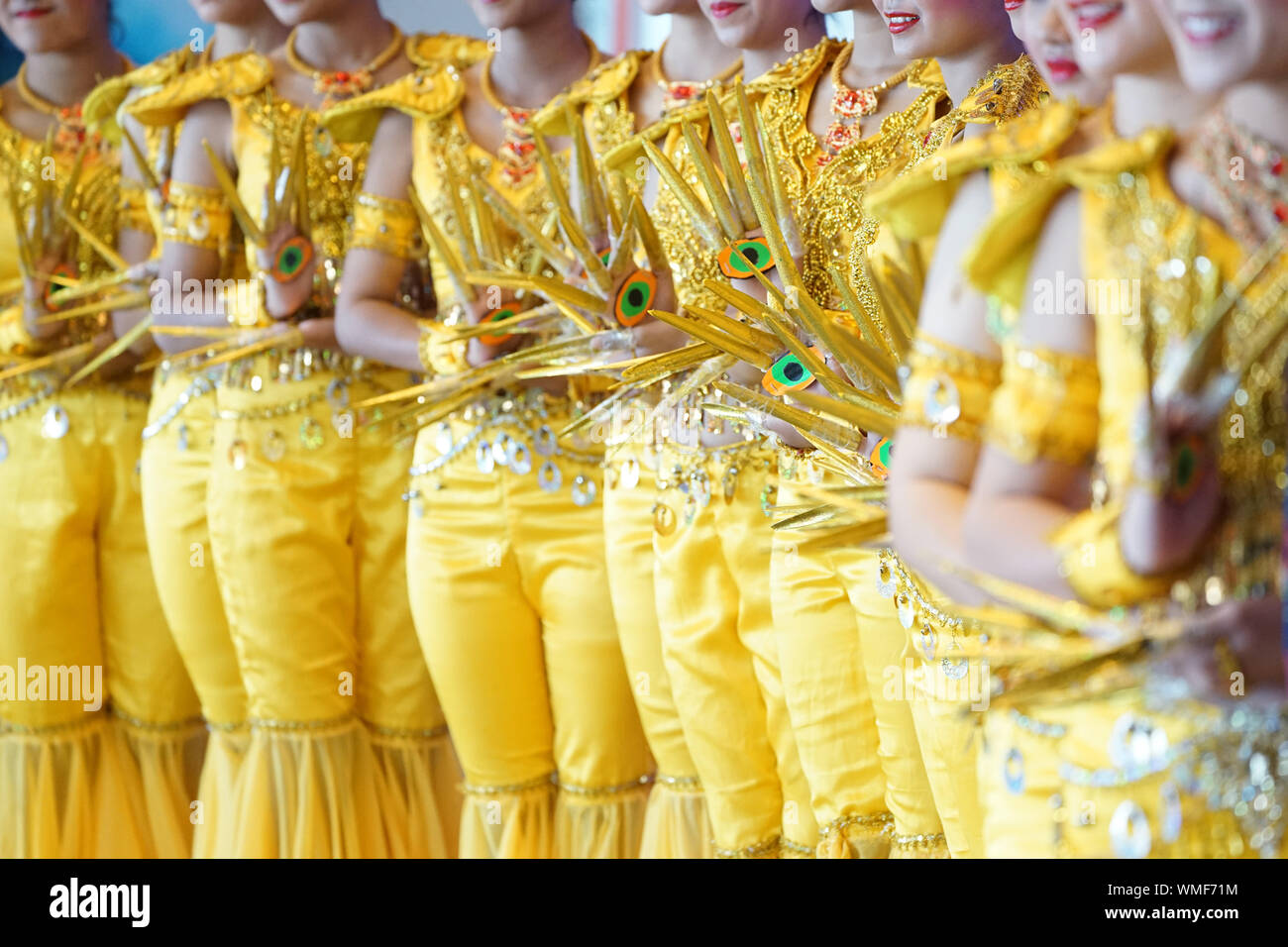 Performance traditional show, with the amazing luxury yellow Indian ...