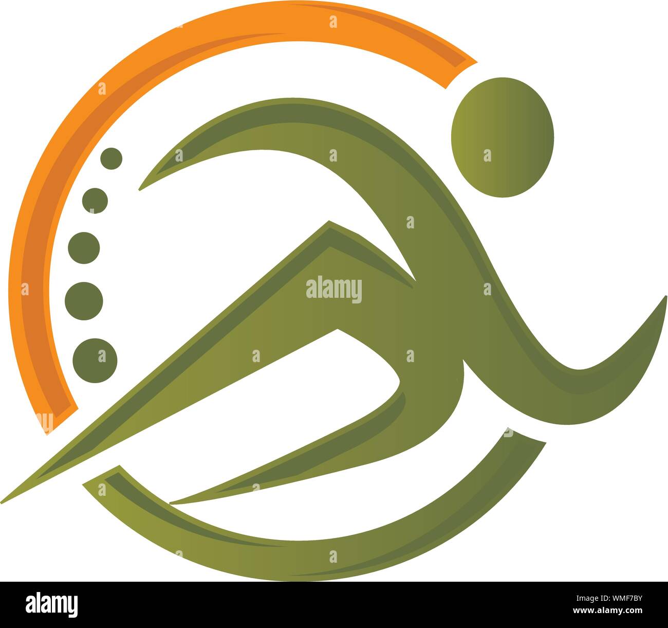 Runner logo. Fast simple stylized athlete figure Stock Vector Image ...