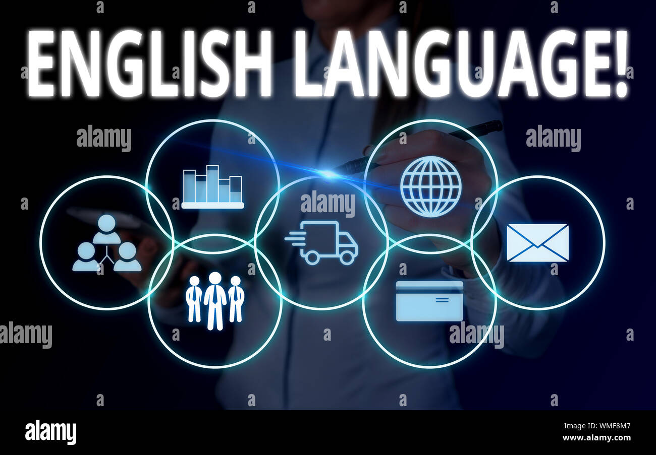 Conceptual hand writing showing English Language. Concept meaning third ...