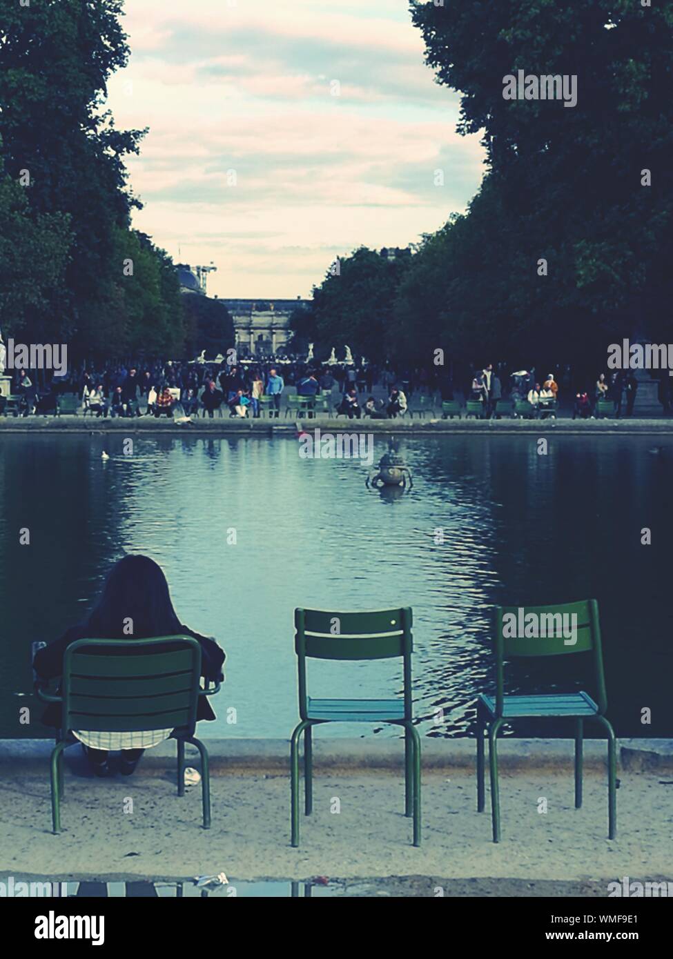 Paris park chair hi-res stock photography and images - Alamy