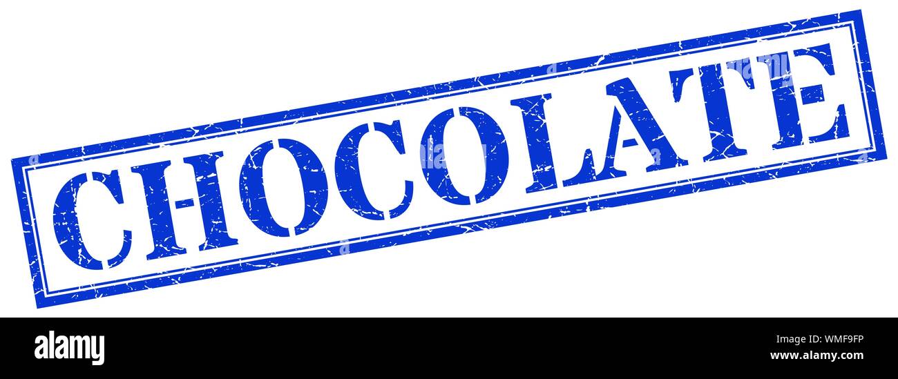 chocolate stamp. chocolate square grunge sign. chocolate Stock Vector ...