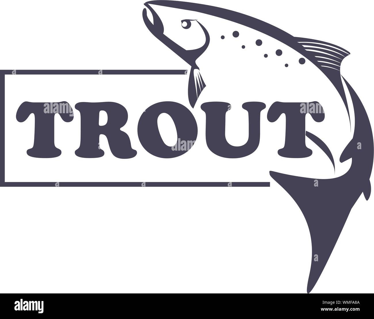vector of trout fish logo or design element Stock Vector Image & Art ...