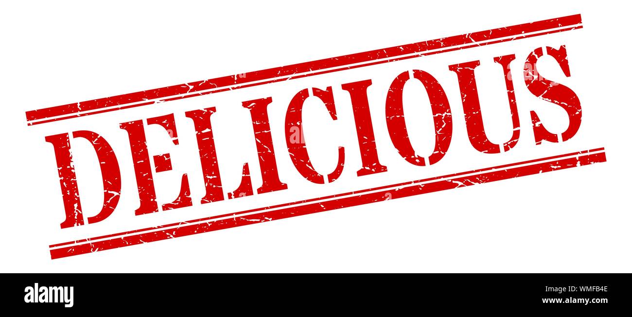 delicious stamp. delicious square grunge sign. delicious Stock Vector ...