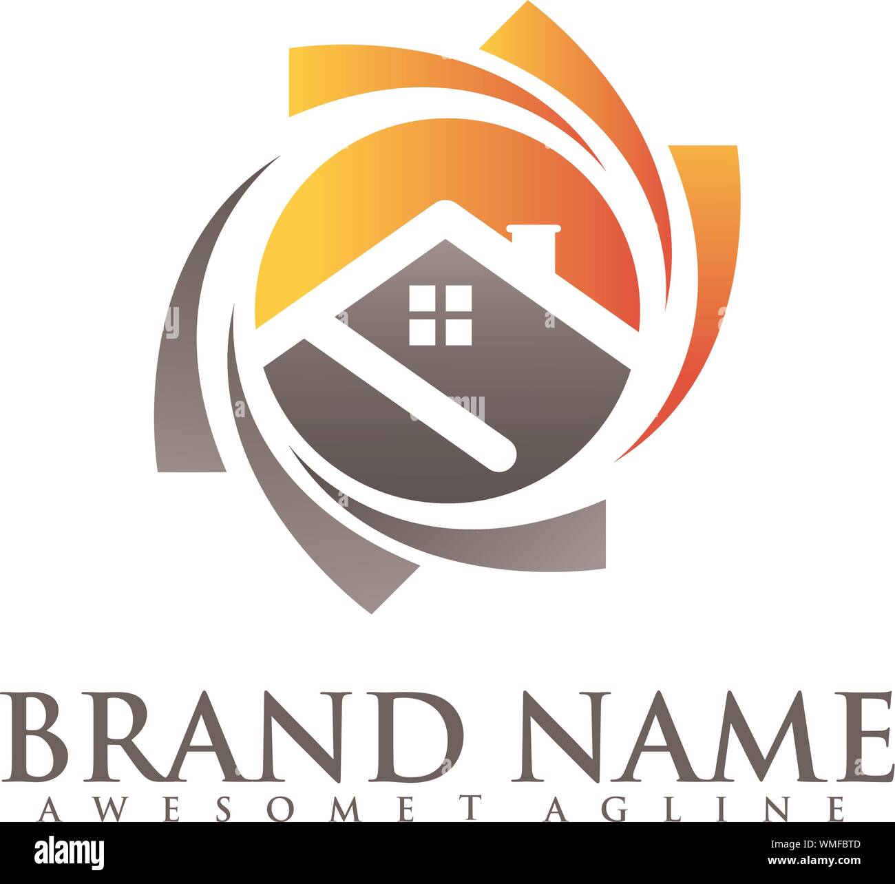 Solar home logo template. Solar panel and sun vector design. Renewable ...