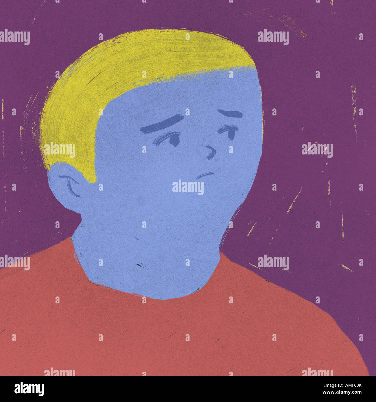 Teen depression illustration hi-res stock photography and images - Alamy