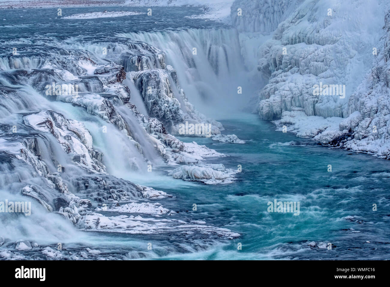 Glacial Frozen Winter Waterfall Stock Photo - Alamy