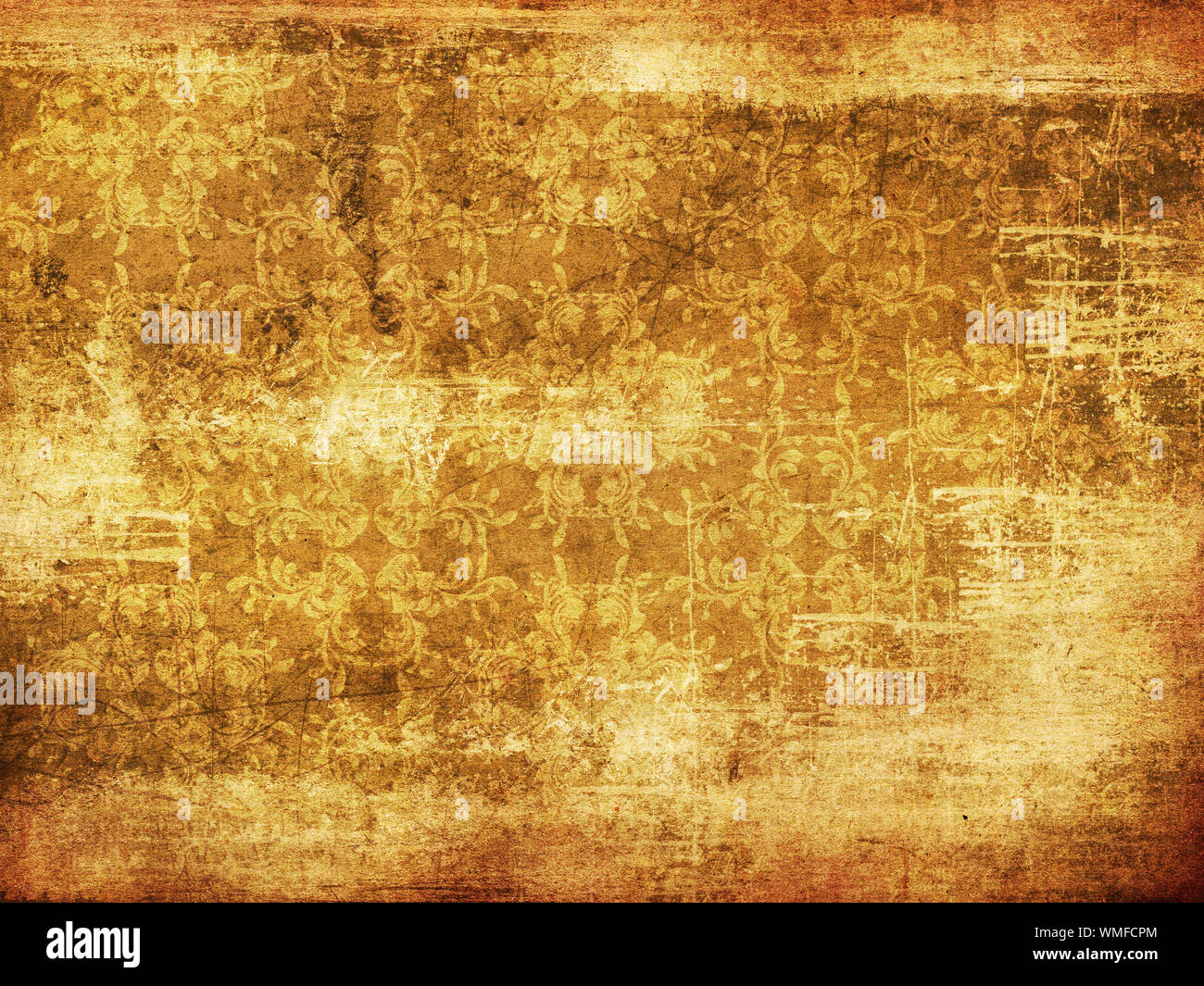 Illustration of vintage yellow pattern grunge texture background Stock ...