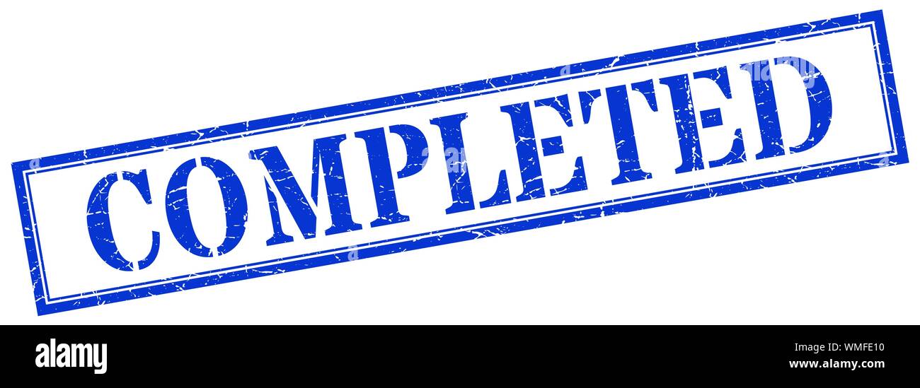 completed stamp. completed square grunge sign. completed Stock Vector ...