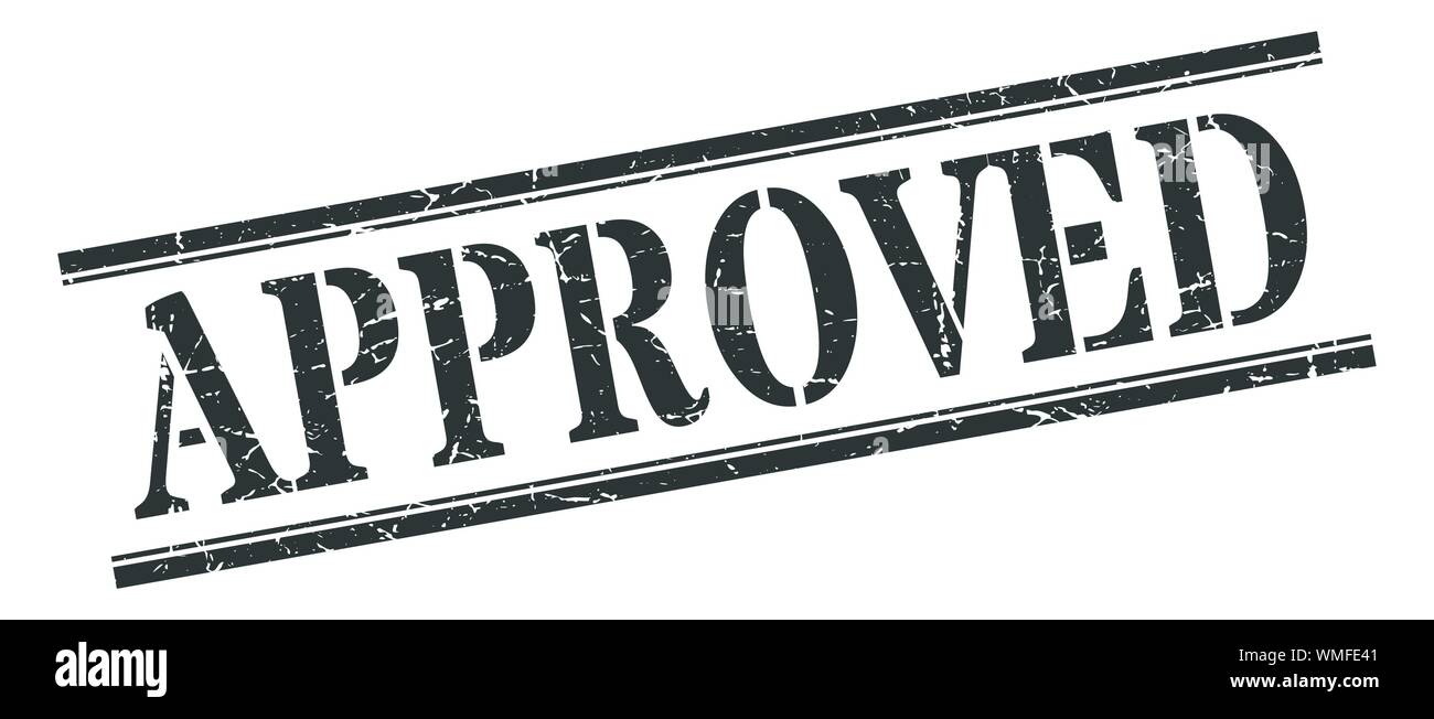 approved stamp. approved square grunge sign. approved Stock Vector ...