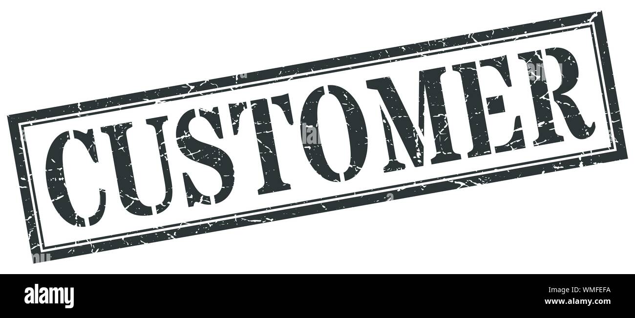 customer stamp. customer square grunge sign. customer Stock Vector ...