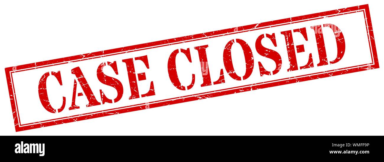 case closed stamp. case closed square grunge sign. case closed Stock ...