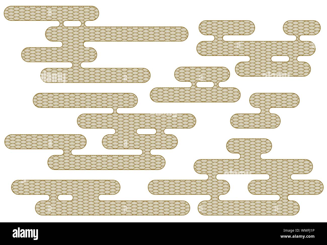 Japanese pattern clouds. Chinese clouds. Design elements for creating patterns Stock Vector ...