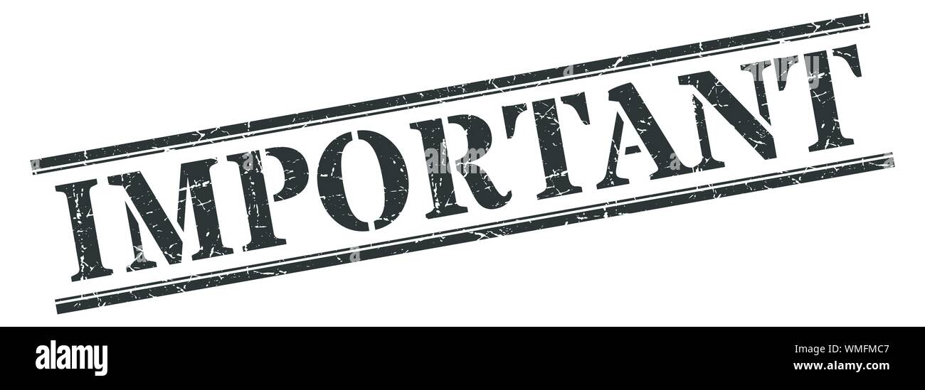 important stamp. important square grunge sign. important Stock Vector ...