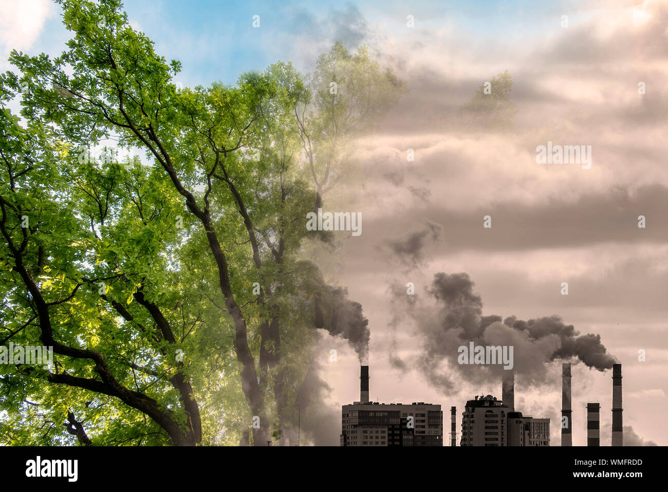Eco green factory concept hi-res stock photography and images - Alamy